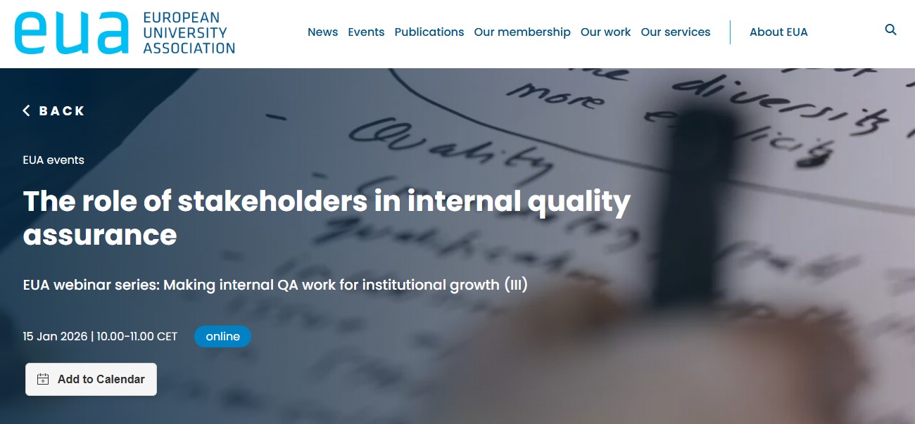 Webinar : “The Role of Stakeholders in Internal Quality Assurance ...